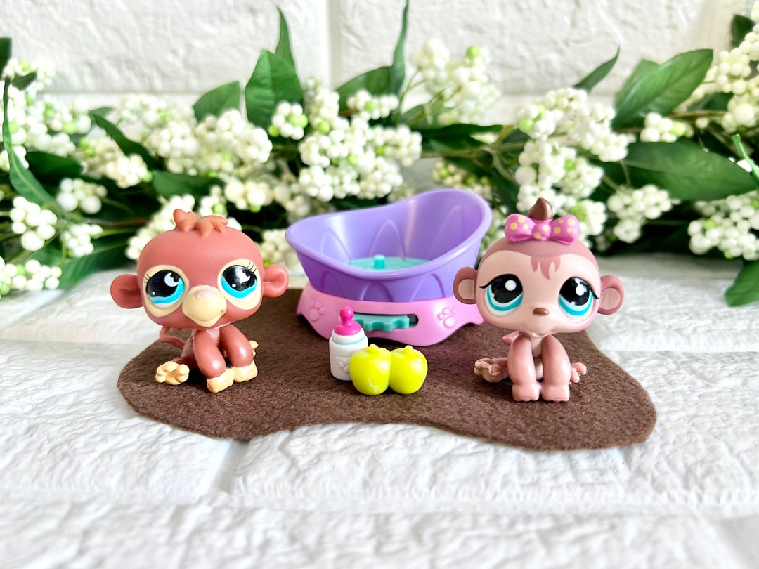 Lps Baby Monkey Lps Baby Monkey Twins Vintage Littlest Pet - Etsy