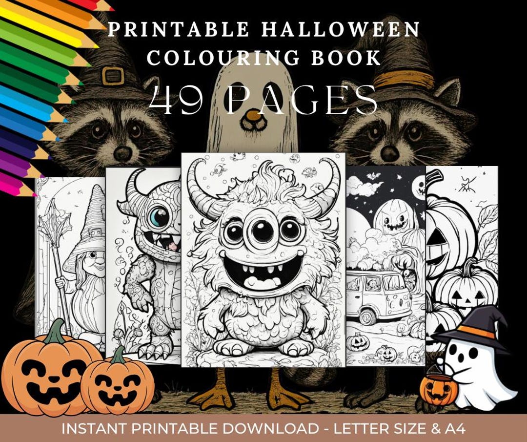 Pumpkin Coloring Book for Kids | 49 Cute Halloween Pages | Pumpkins ...