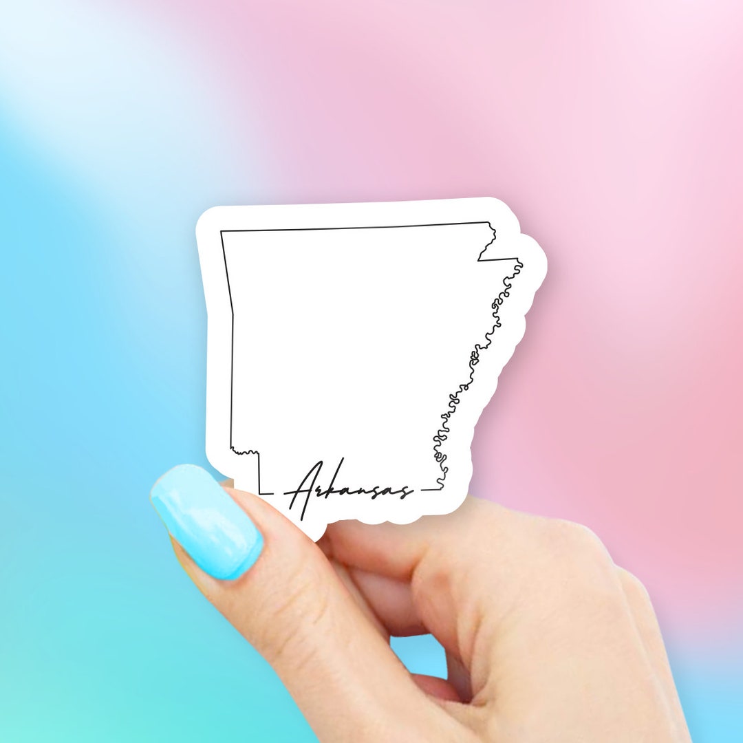 Arkansas State Art Sticker - State Stickers | Arkansas Stickers ...