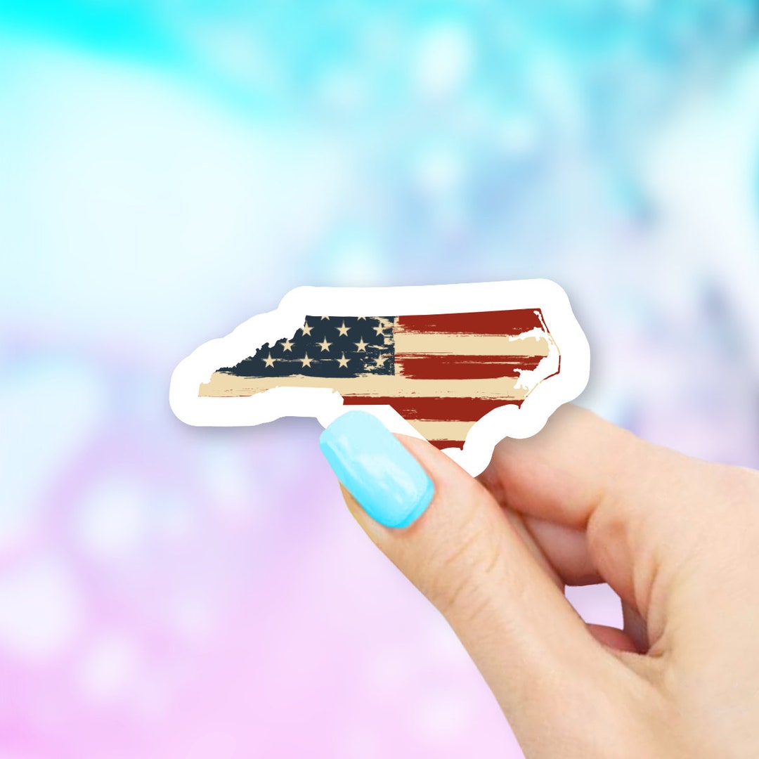 North Carolina USA Flag Sticker – Matte Vinyl Laptop Decal - Etsy