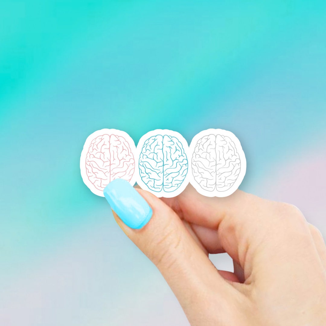 Pastel Brain Sticker - MacBook Stickers | Laptop Stickers | Waterbottle ...