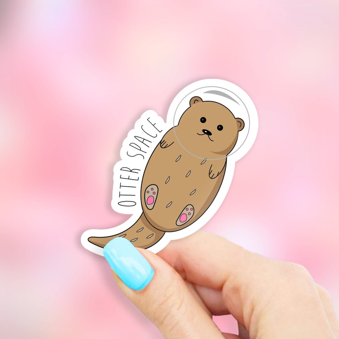 Otter Space Sticker - Matte Vinyl Die Cut Sticker - Etsy