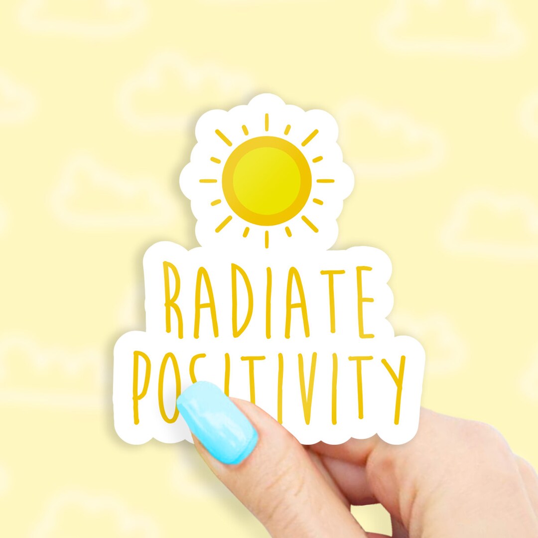 Radiate Positivity Sun Sticker - MacBook Stickers | Laptop Stickers ...