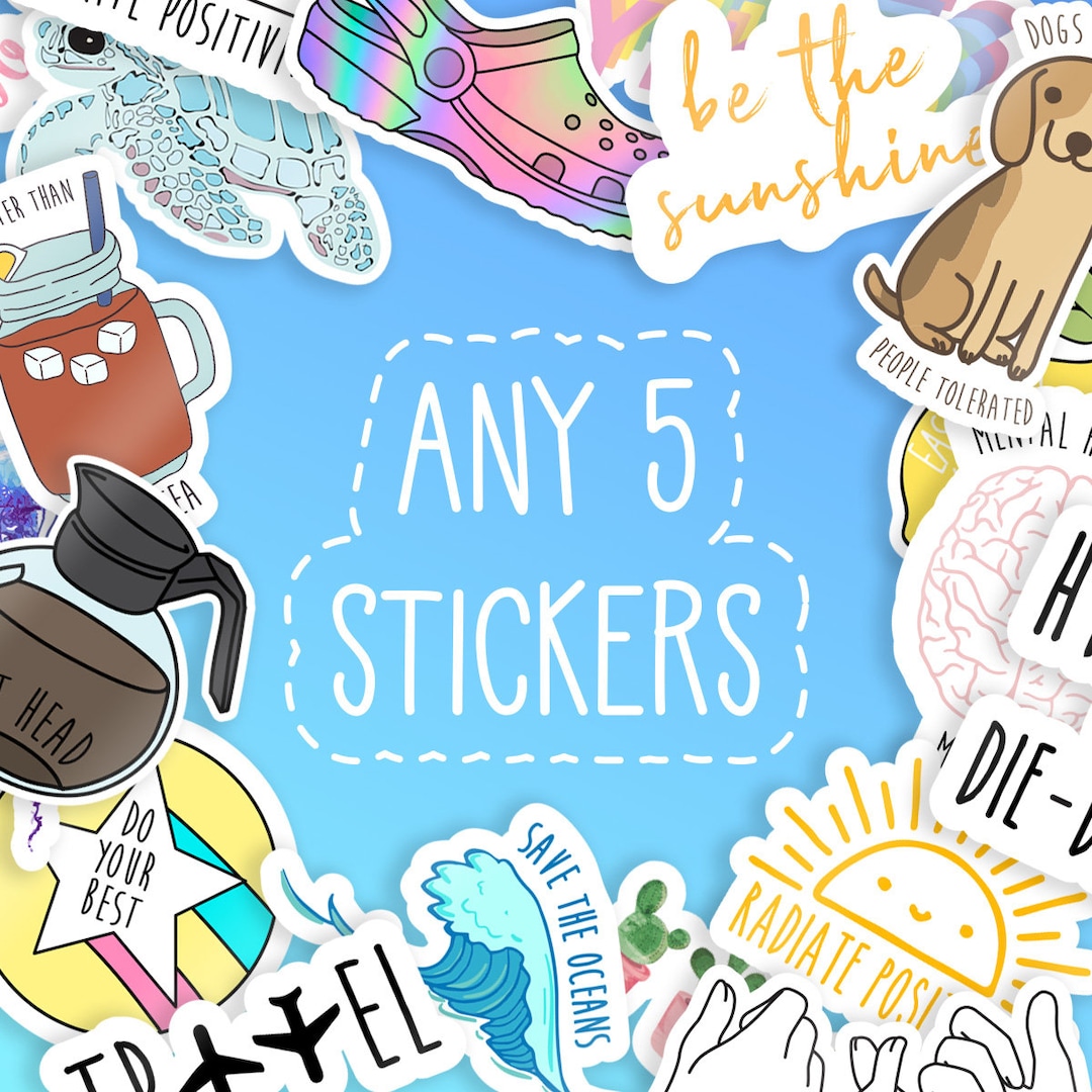 Choose Any 5 Sticker Pack - MacBook Stickers | Laptop Stickers ...