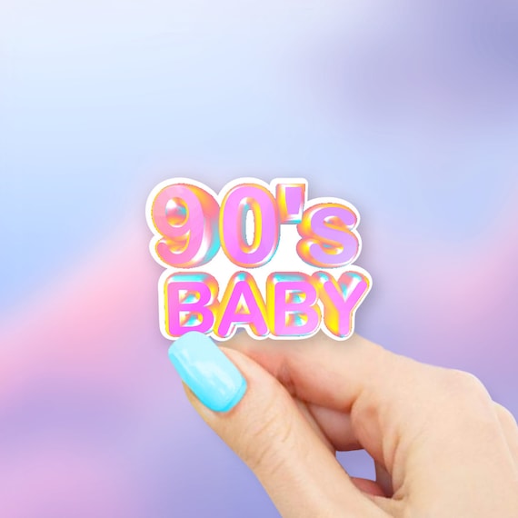 water bottle sticker Laptop decal 90's baby sticker 90's baby tumbler ...
