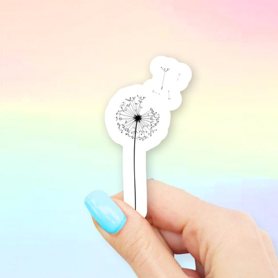 Dandelion Sticker Flower Stickers Nature Stickers - Etsy