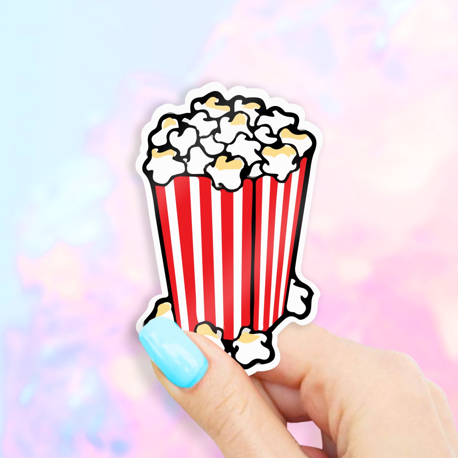 Movie Popcorn Sticker | Etsy