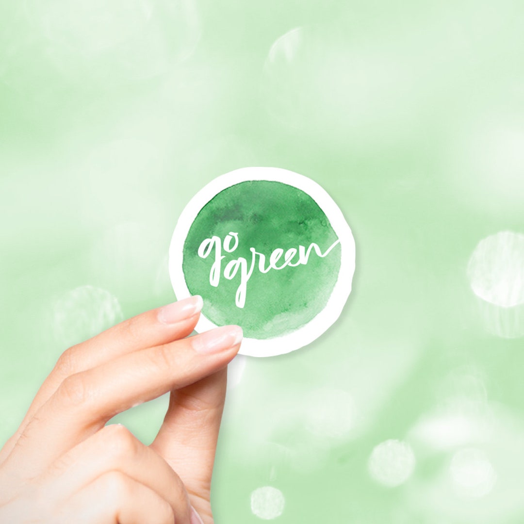 Go Green Sticker - MacBook Stickers | Laptop Stickers | Waterbottle ...