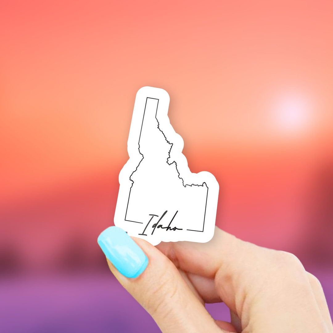 Idaho State Art Sticker - State Stickers | Idaho Stickers | MacBook ...