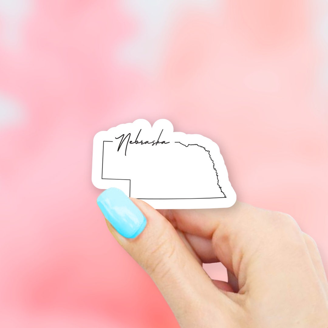 Nebraska State Art Sticker - State Stickers | Nebraska Stickers ...