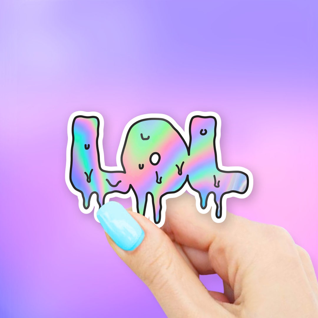 LOL Drip Sticker - Matte Vinyl Die Cut Sticker - Etsy