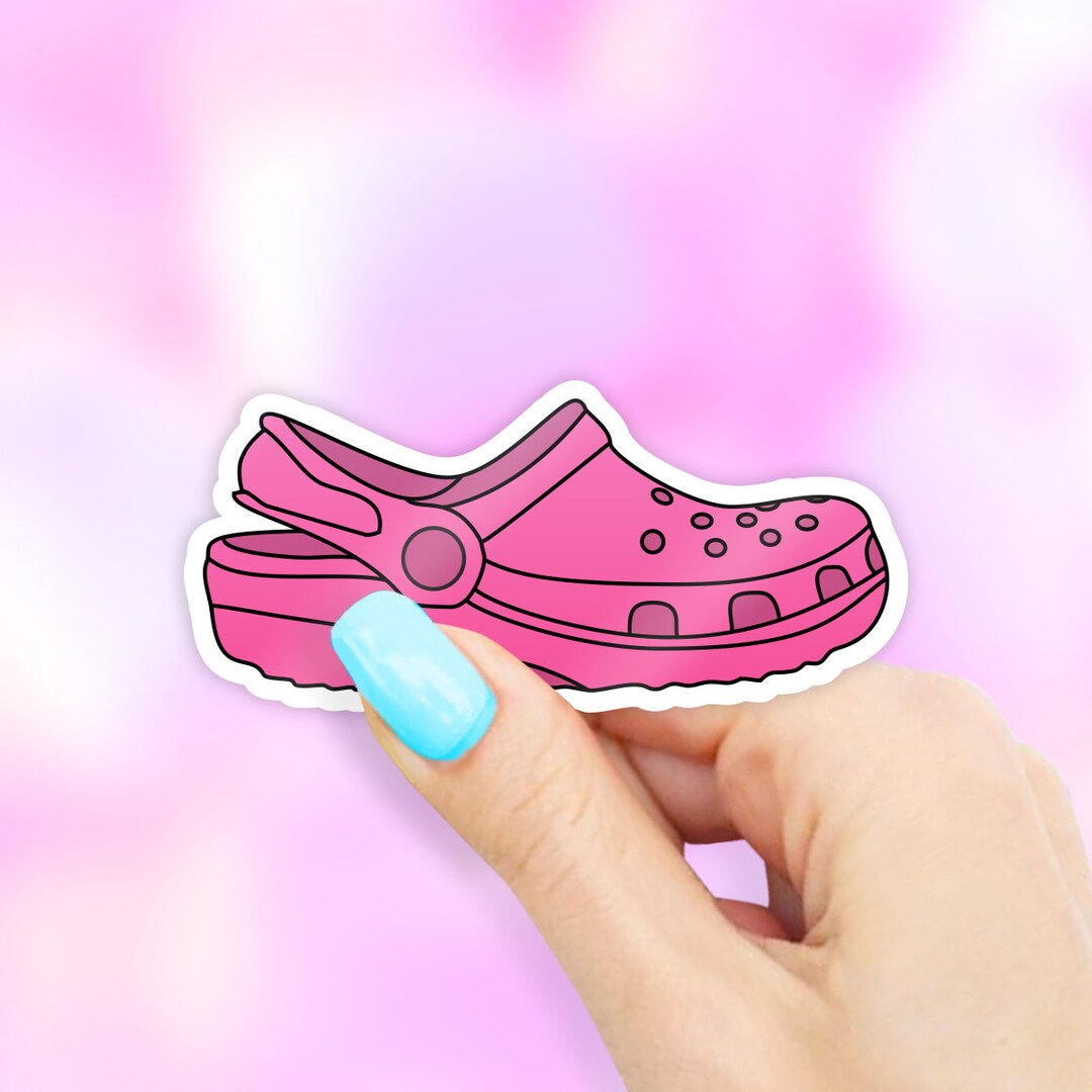 Candy Pink Croc Sticker - Croc Stickers | Croc Sticker | MacBook ...
