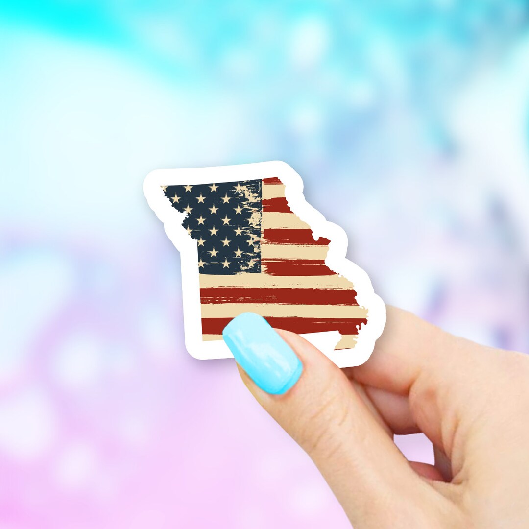 Missouri Old USA Flag State Art Sticker - State Stickers | Missouri ...