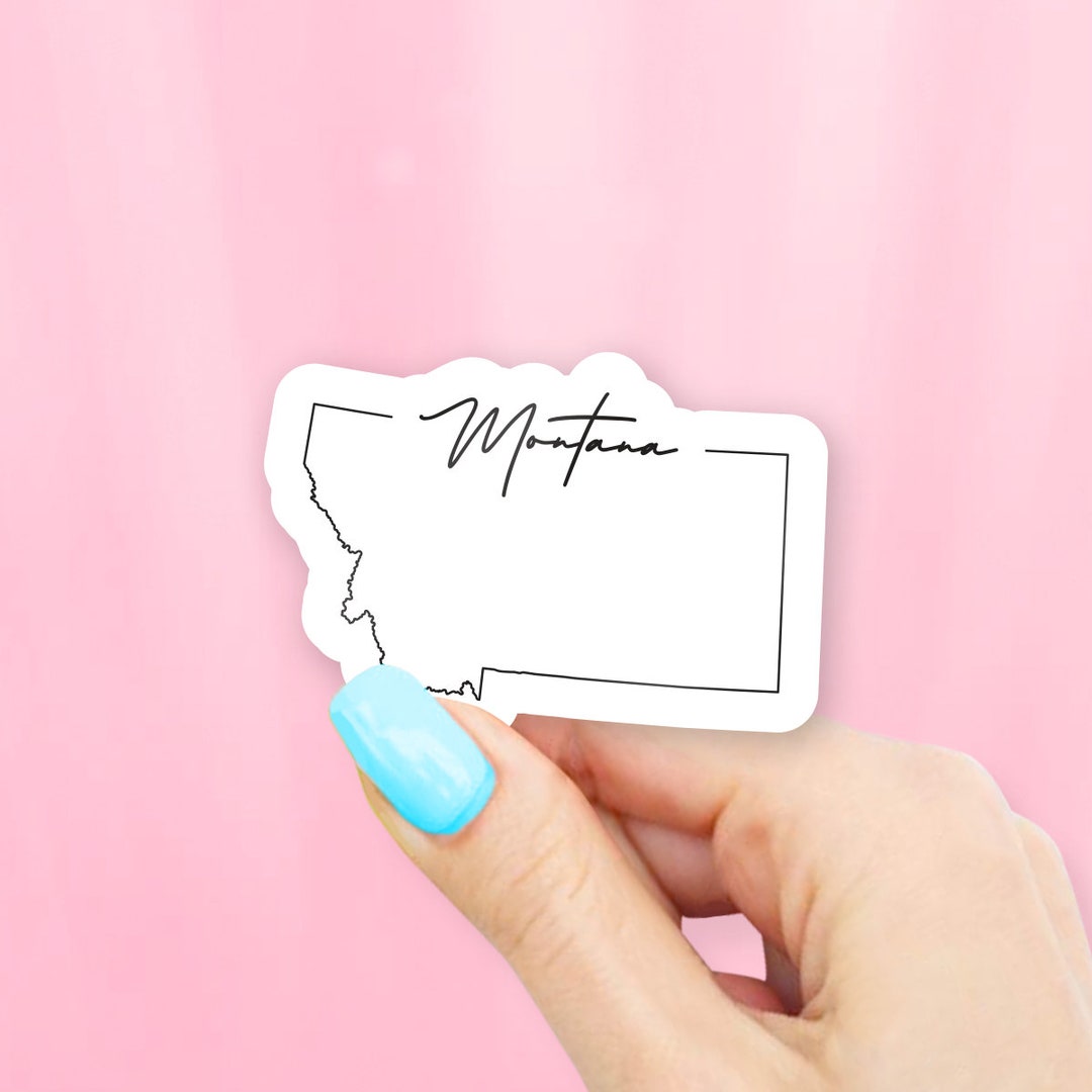 Montana State Art Sticker - State Stickers | Montana Stickers | MacBook ...