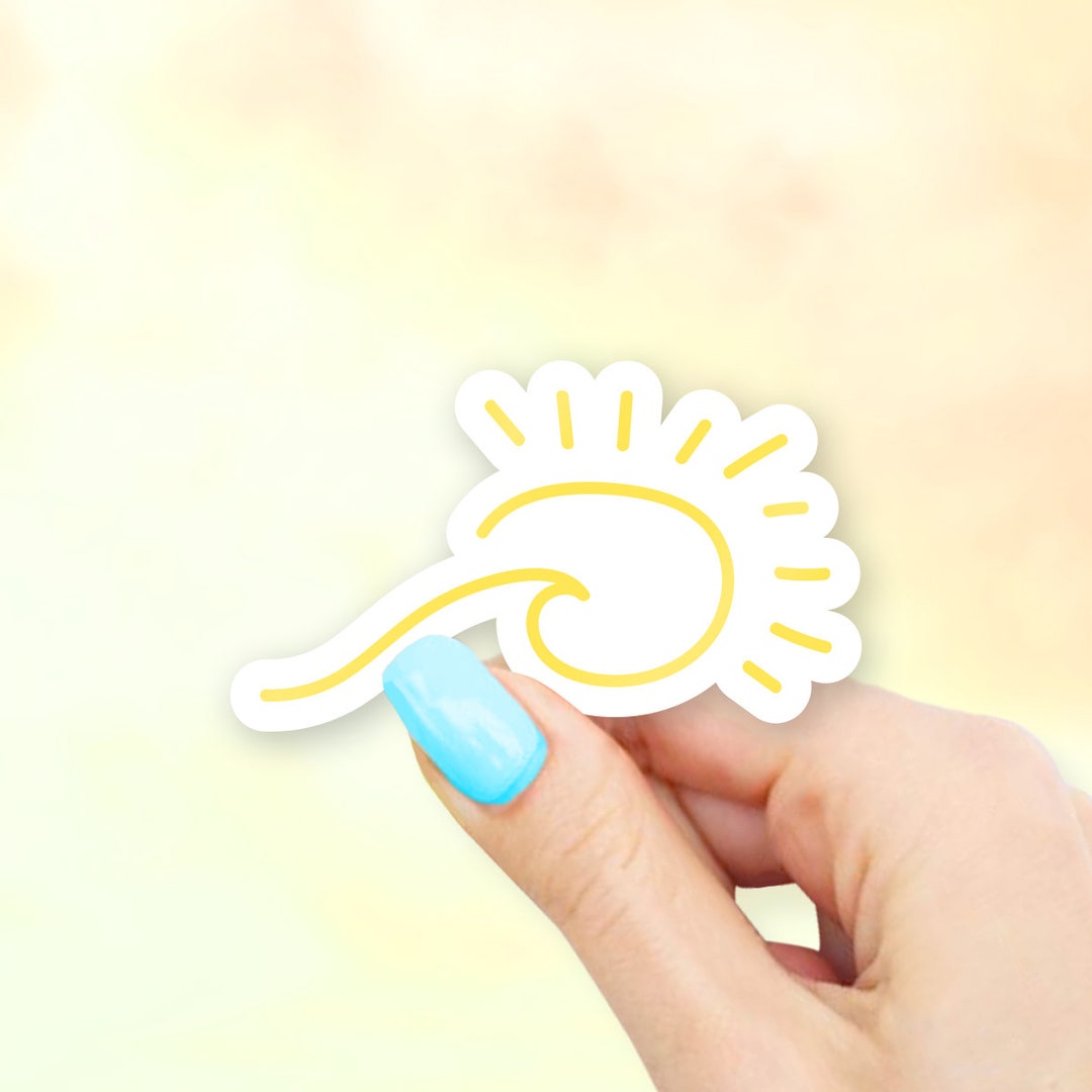 Sun Wave Sticker Sun Stickers Ocean Stickers MacBook Stickers Laptop ...
