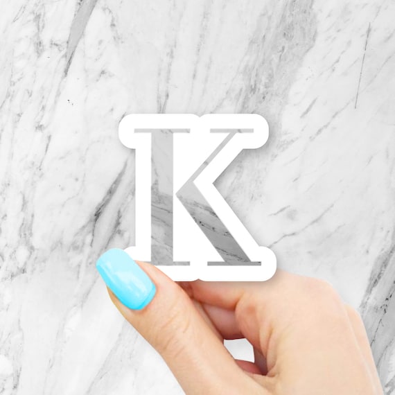 Marble K Sticker Letter Stickers Macbook Stickers Laptop - Etsy