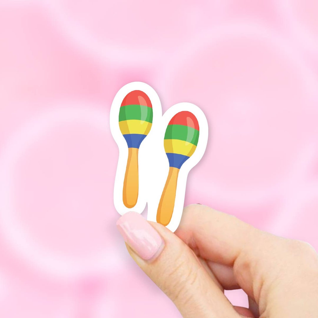 Maracas Sticker - Matte Vinyl Instrument Decal - Etsy