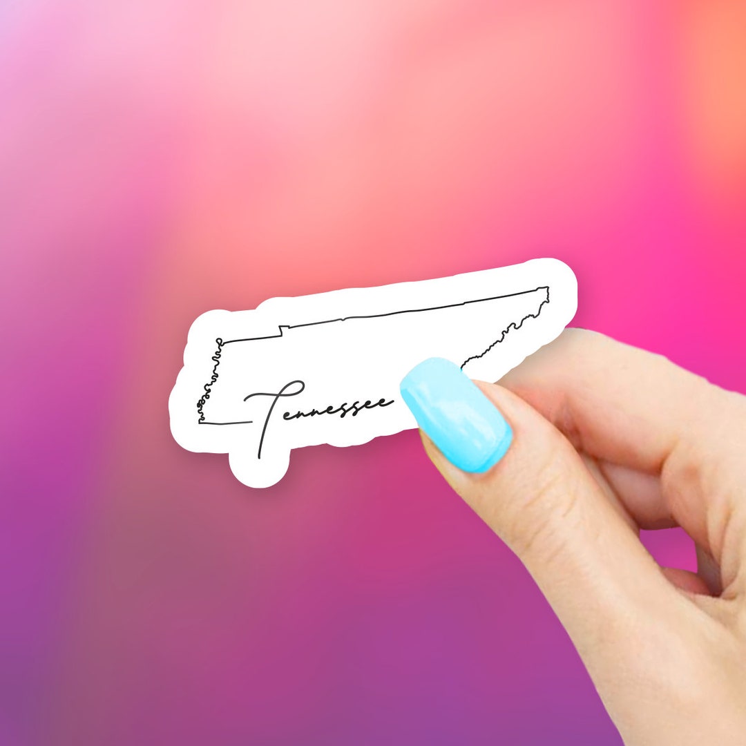 Tennessee State Art Sticker - State Stickers | Tennessee Stickers ...