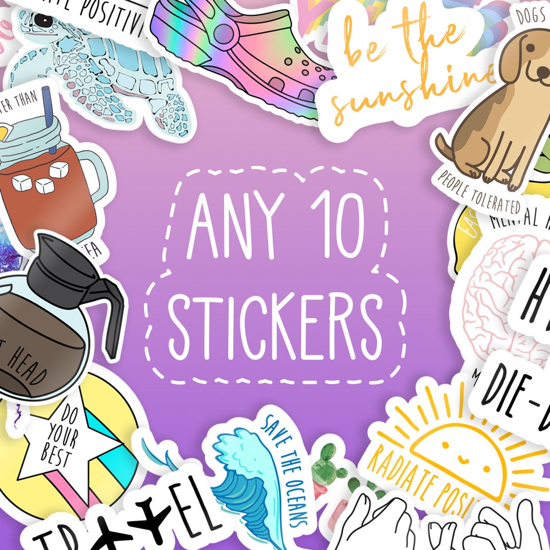 Choose Any 10 Sticker Pack - MacBook Stickers | Laptop Stickers ...
