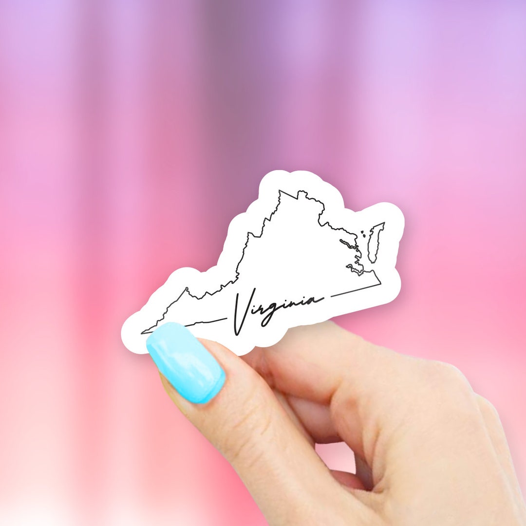 Virginia State Art Sticker - State Stickers | Virginia Stickers ...