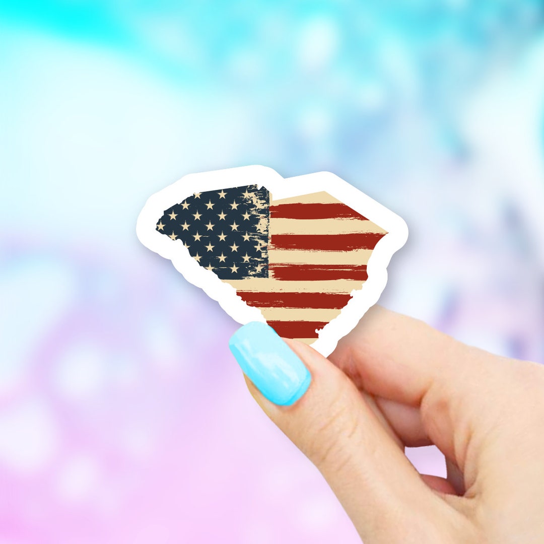 South Carolina Old USA Flag State Art Sticker - State Stickers | South ...