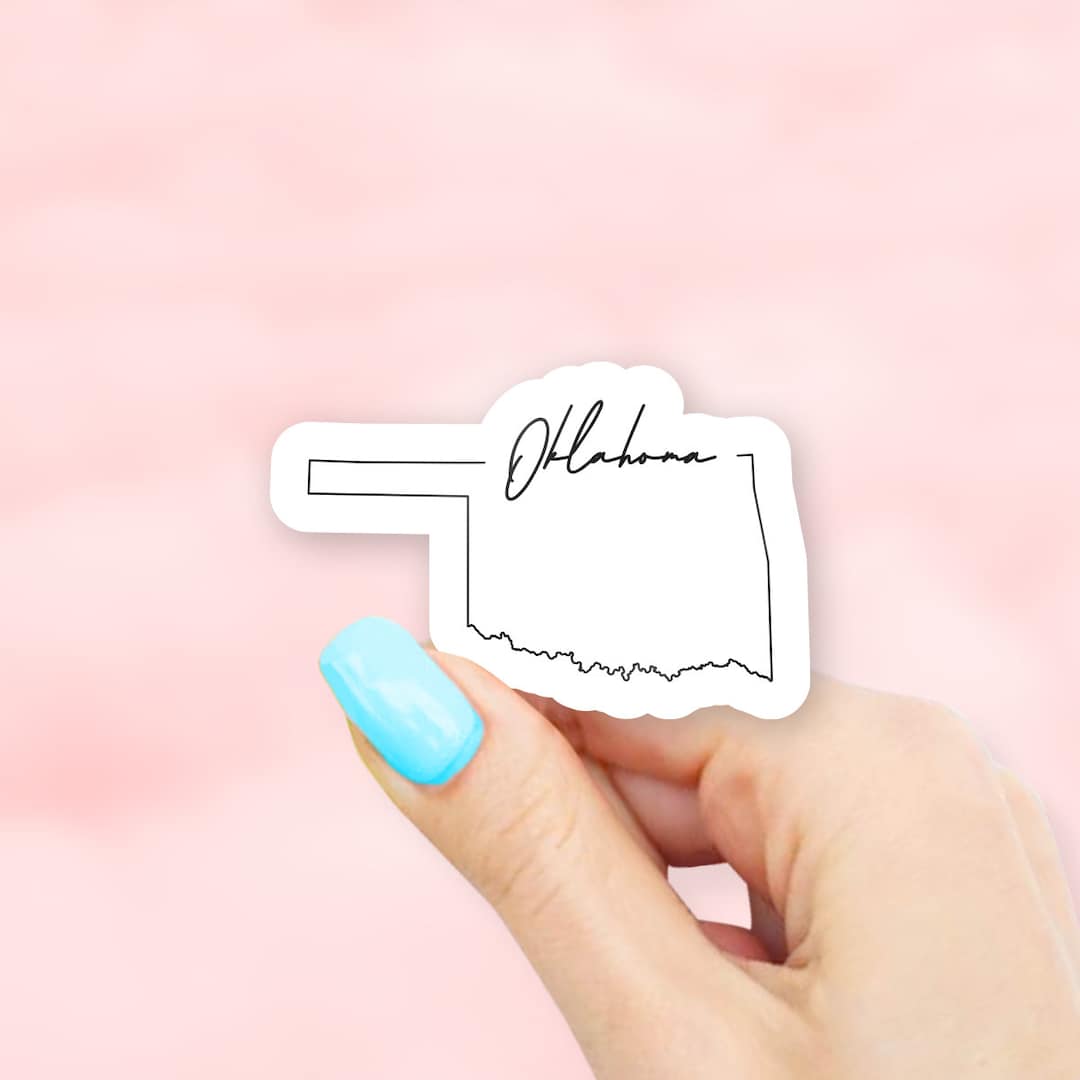 Oklahoma State Art Sticker - State Stickers | Oklahoma Stickers ...