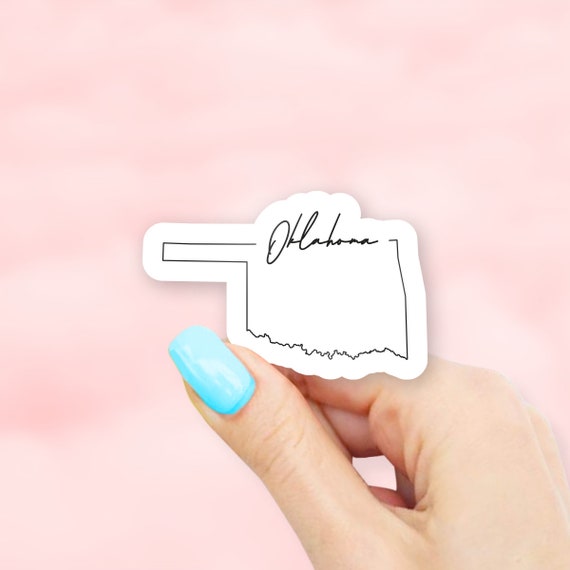 Oklahoma State Art Sticker State Stickers Oklahoma - Etsy