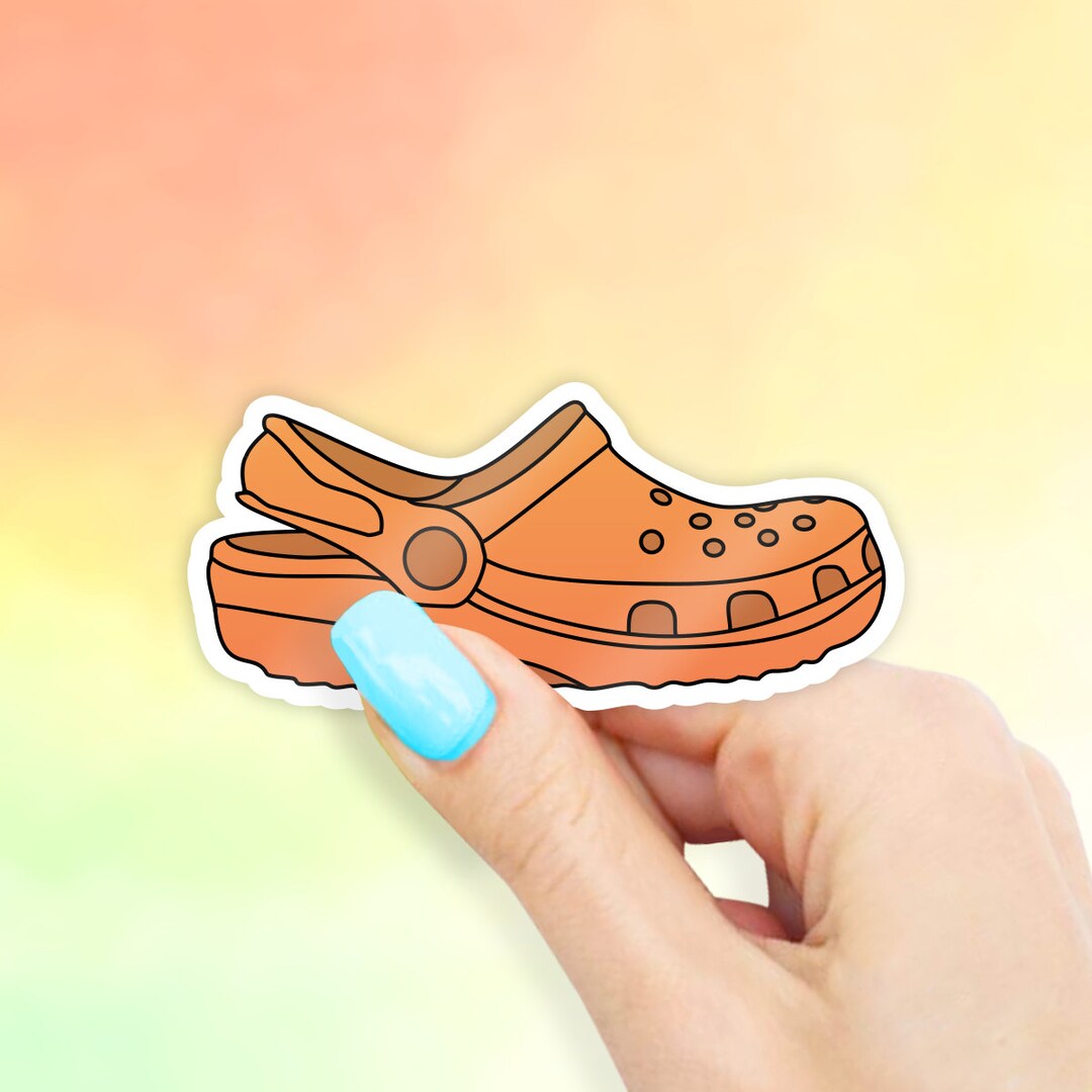 Orange Croc Sticker - Croc Stickers | Croc Sticker | MacBook Stickers ...