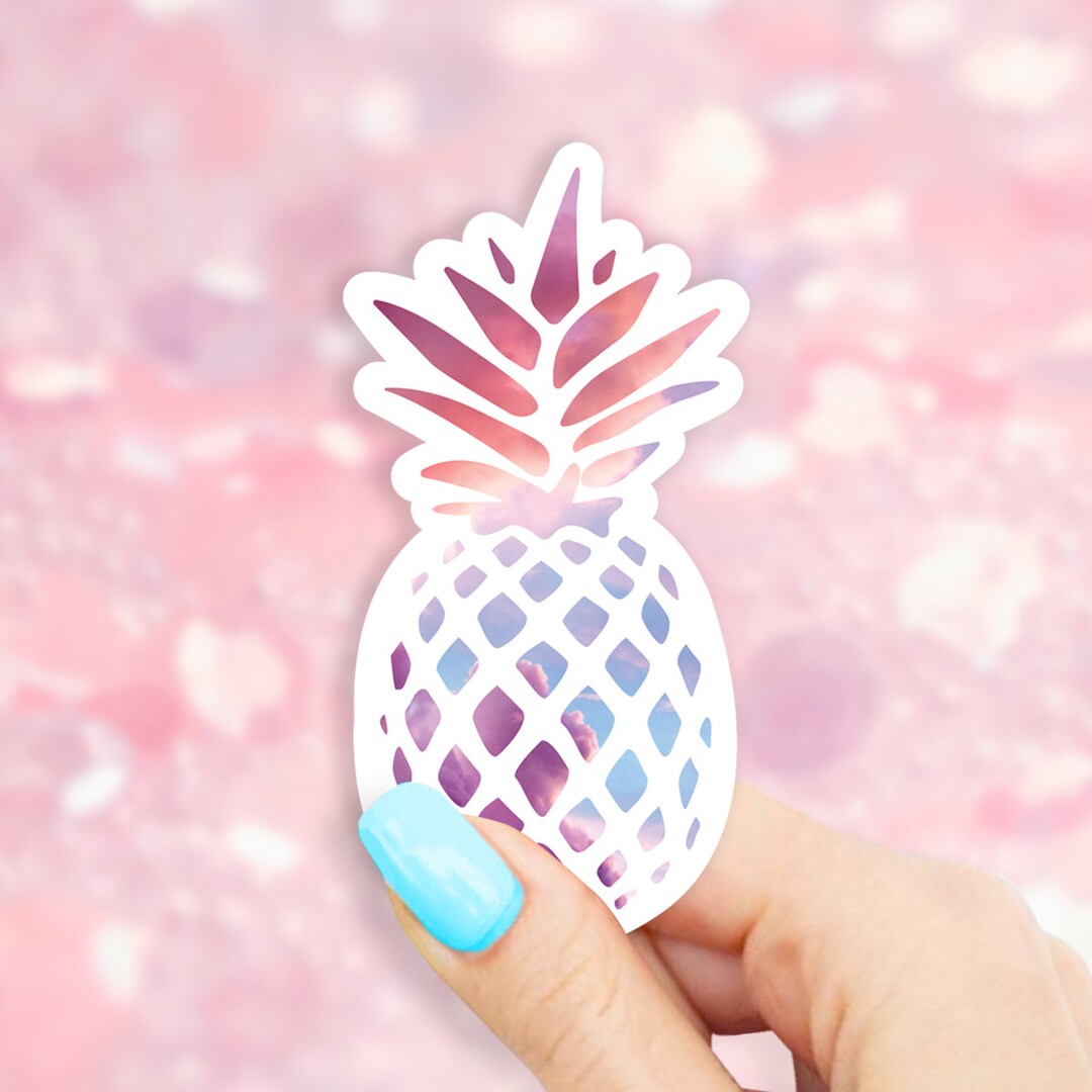 Watercolor Pineapple Sticker - Pineapple Stickers | Vinyl Stickers ...