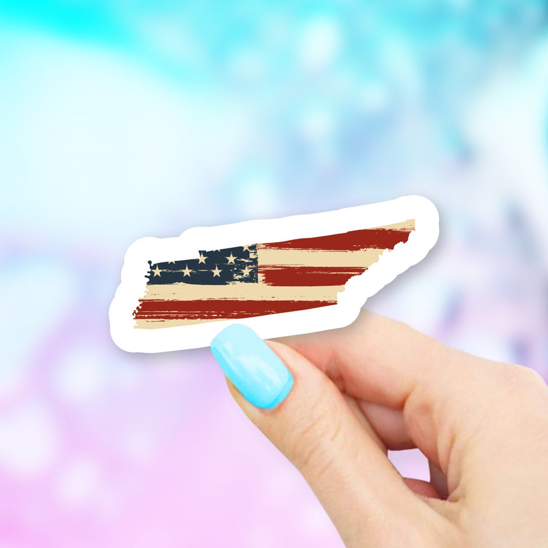 Tennessee Old USA Flag State Art Sticker - State Stickers | Tennessee ...