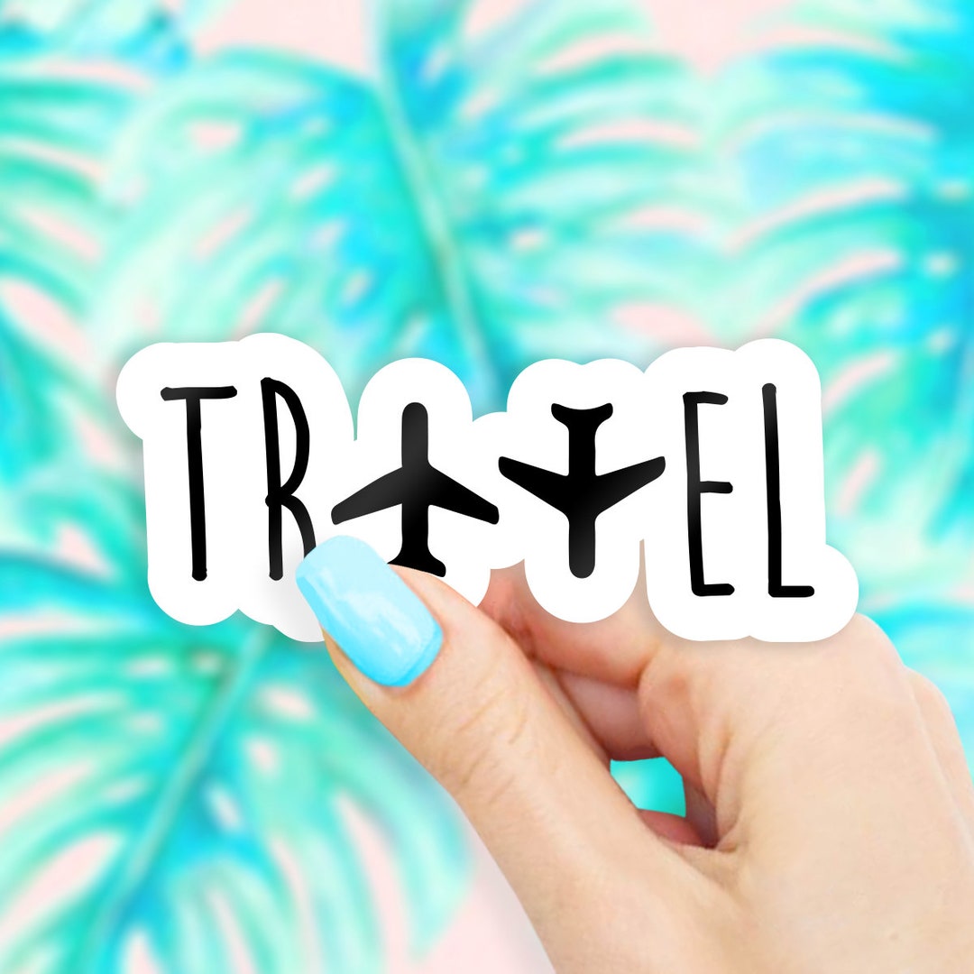 Airplane Travel Sticker - Airplane Stickers | Travel Sticker | Vacation ...