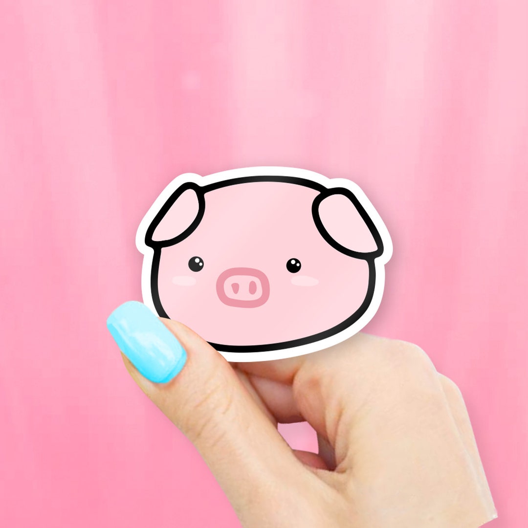 Cute Piggie Sticker - Pig Stickers | Farm Stickers | MacBook Stickers ...