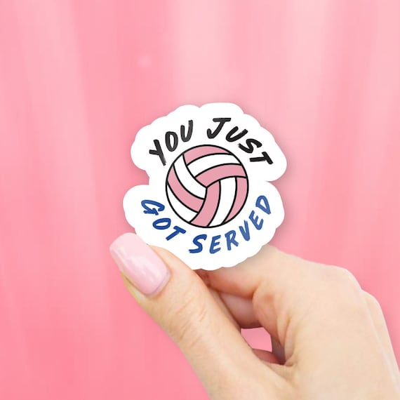 You Just Got Served Volleyball Sticker | Etsy