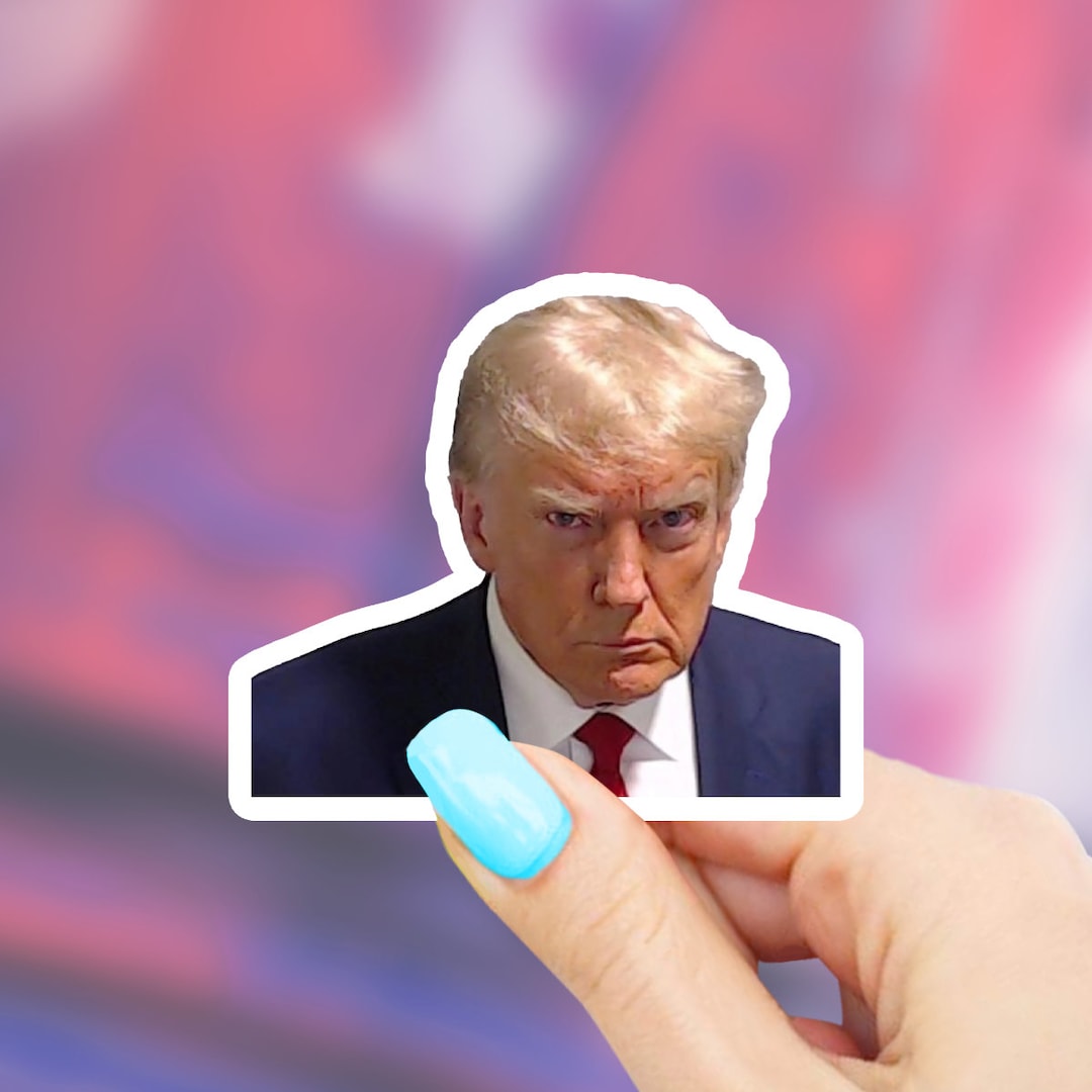 Trump Mug Shot Sticker - Trump Sticker | MacBook Stickers | Laptop ...