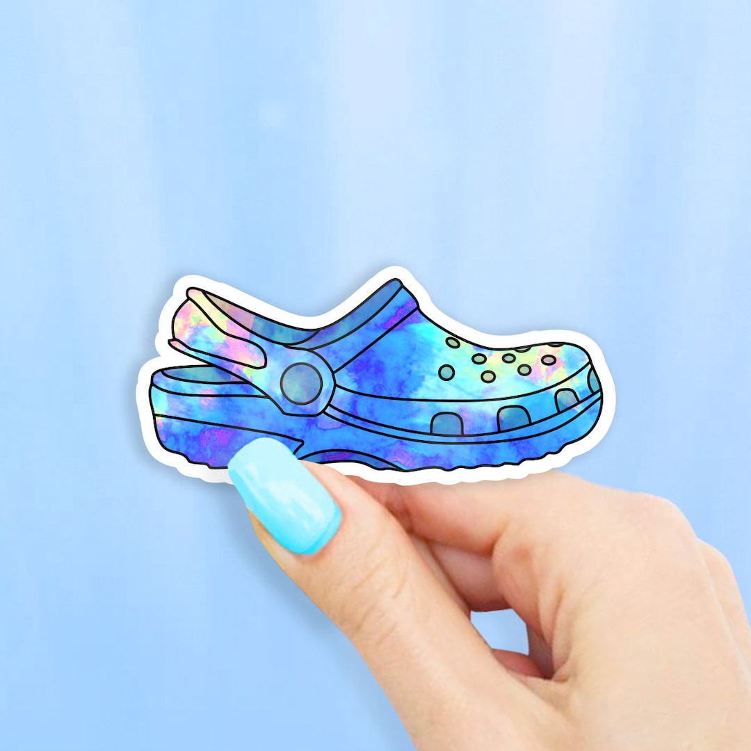 Blue Colored Croc Sticker - Croc Stickers | Croc Sticker | MacBook ...
