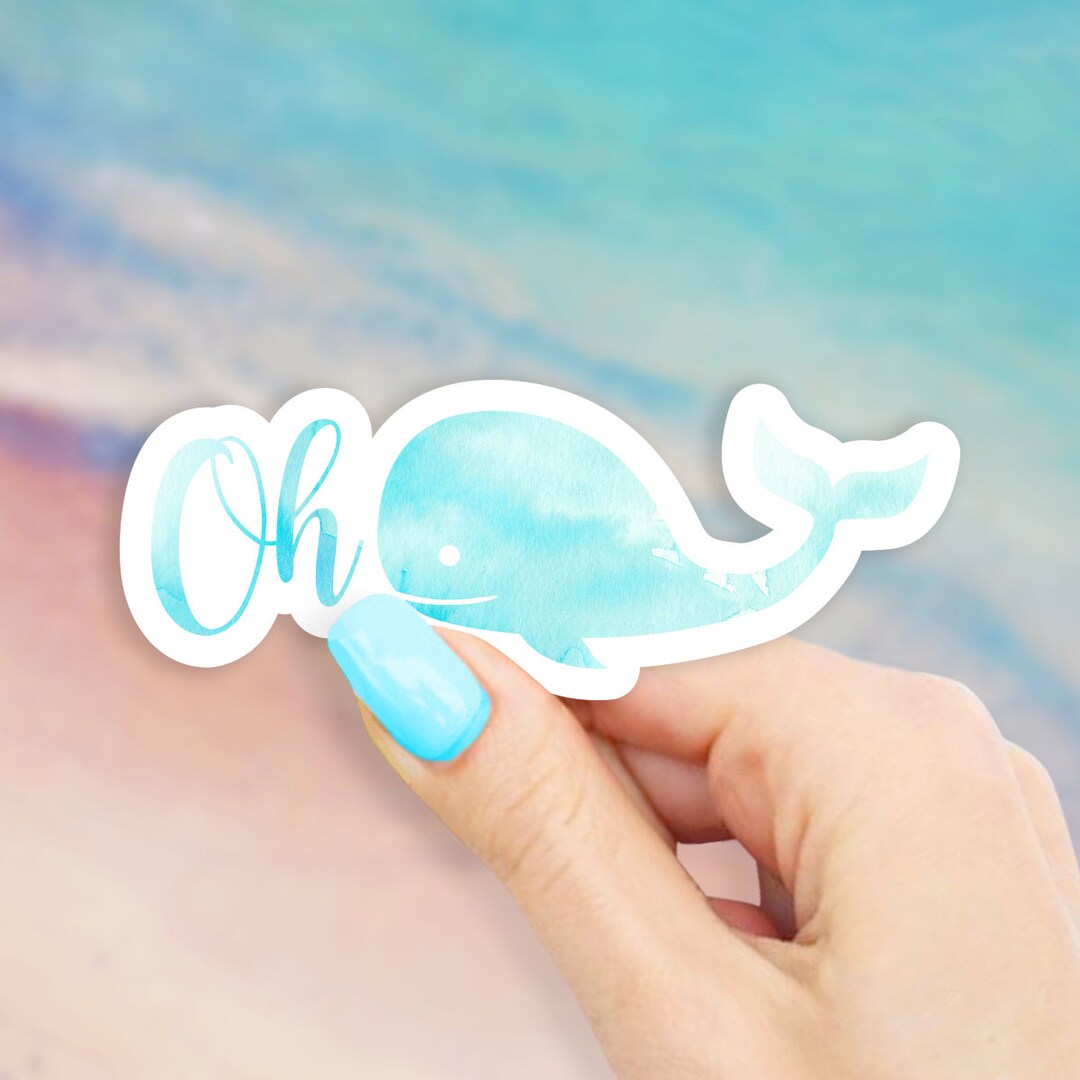 Oh Whale Sticker - Ocean Stickers | Pun Sticker | MacBook Stickers ...