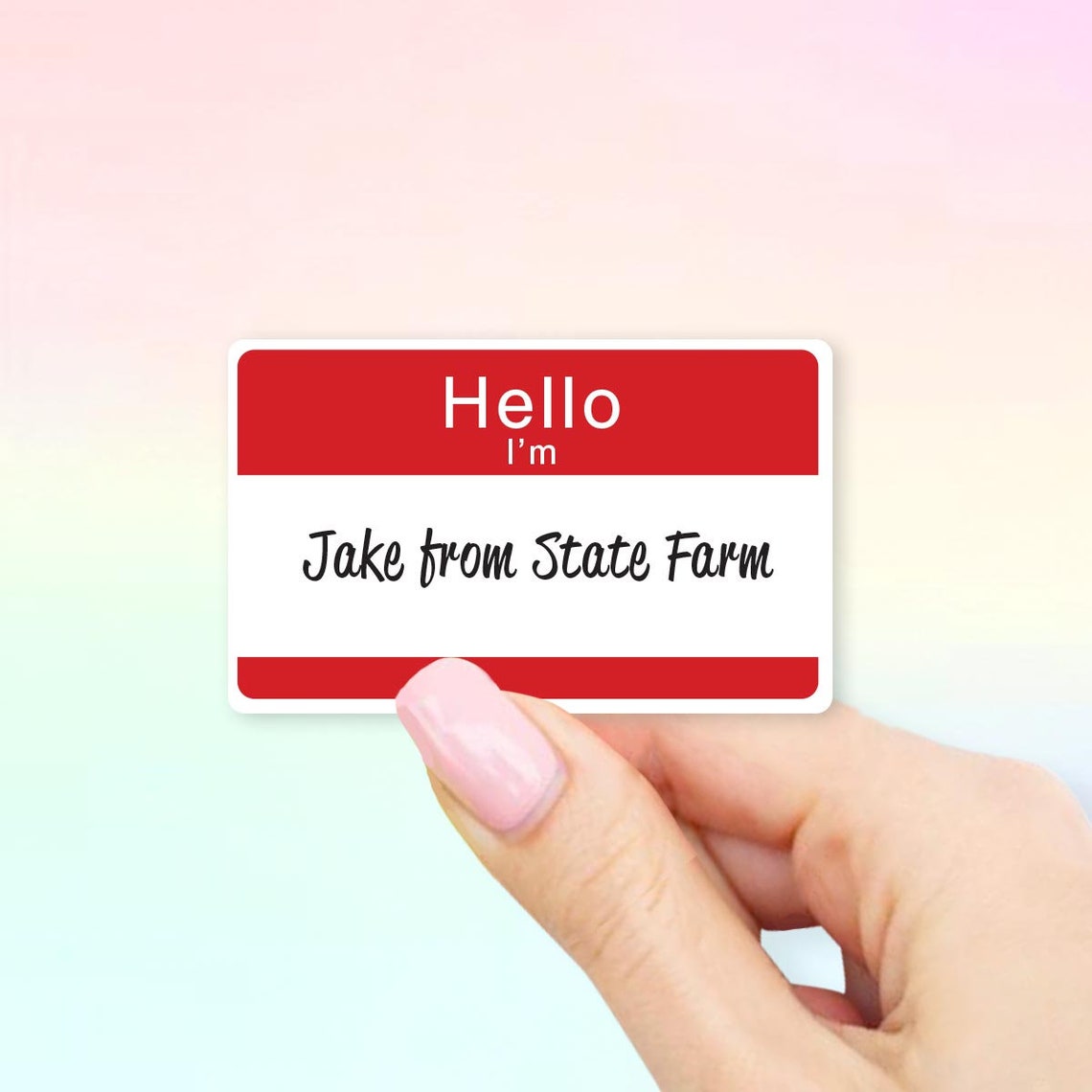 Hello I'm Jake From State Farm Sticker - Matte Vinyl Laptop Decal - Etsy