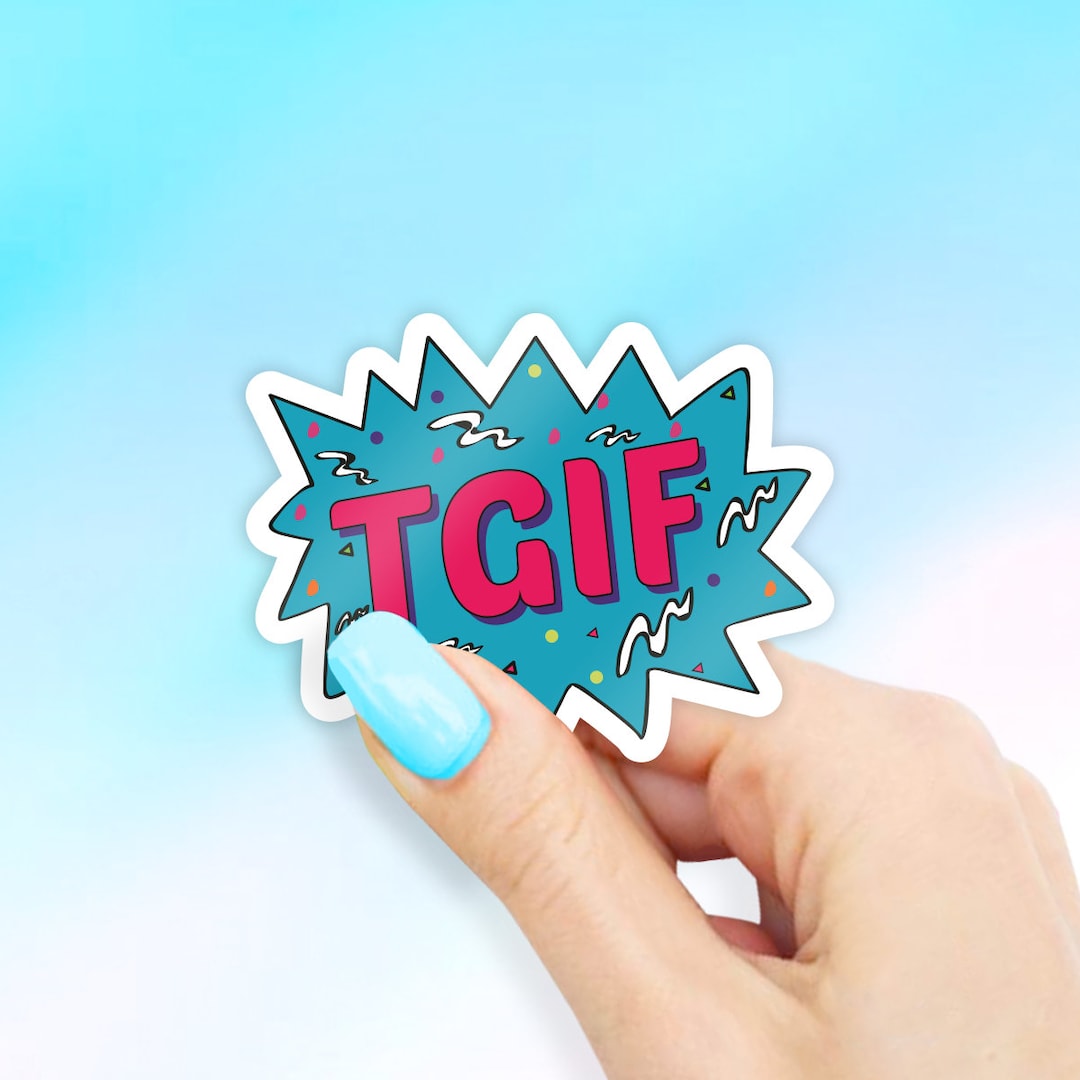 TGIF Sticker - MacBook Stickers | Laptop Stickers | Waterbottle ...
