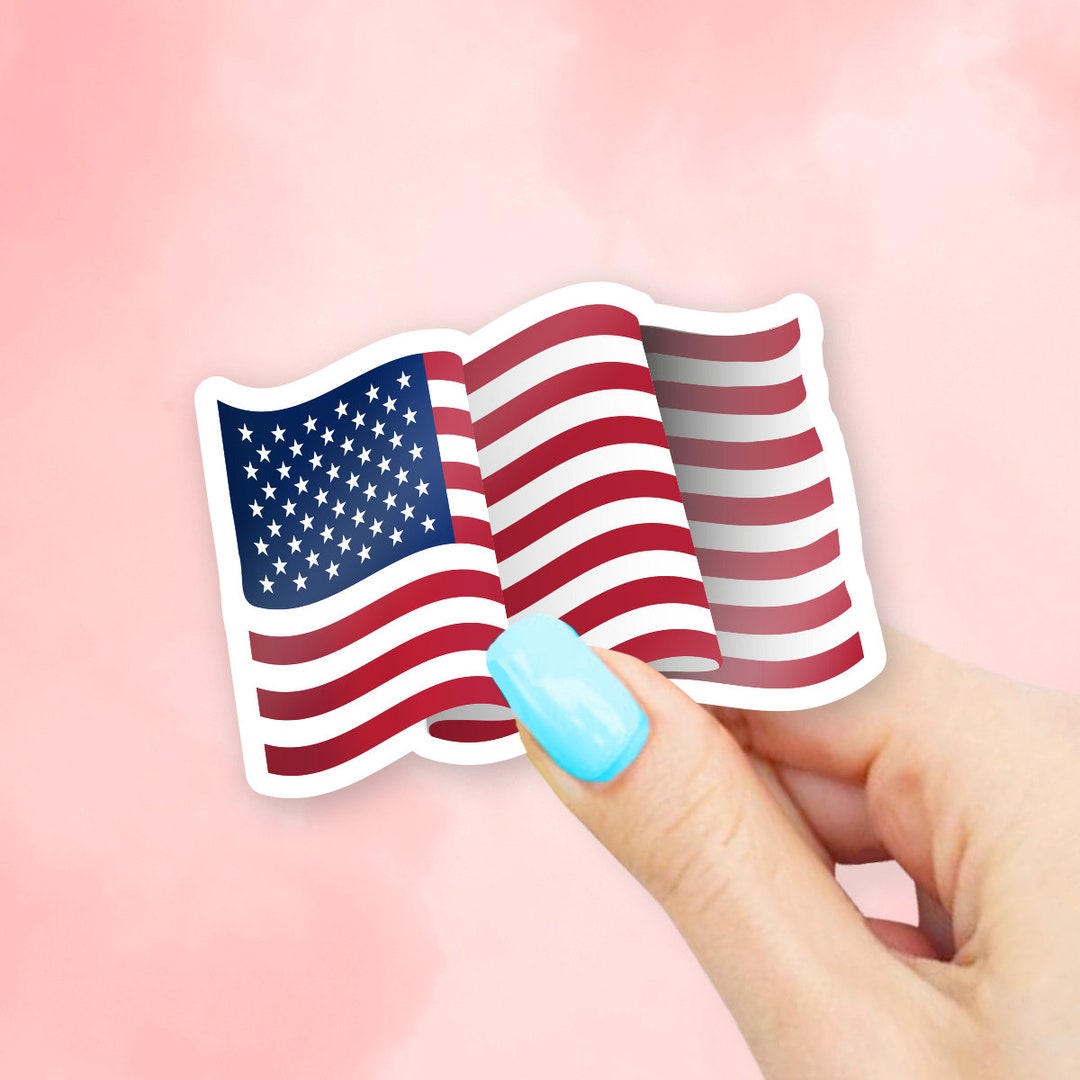 USA Flying Flag Sticker - Matte Vinyl Decal - Etsy
