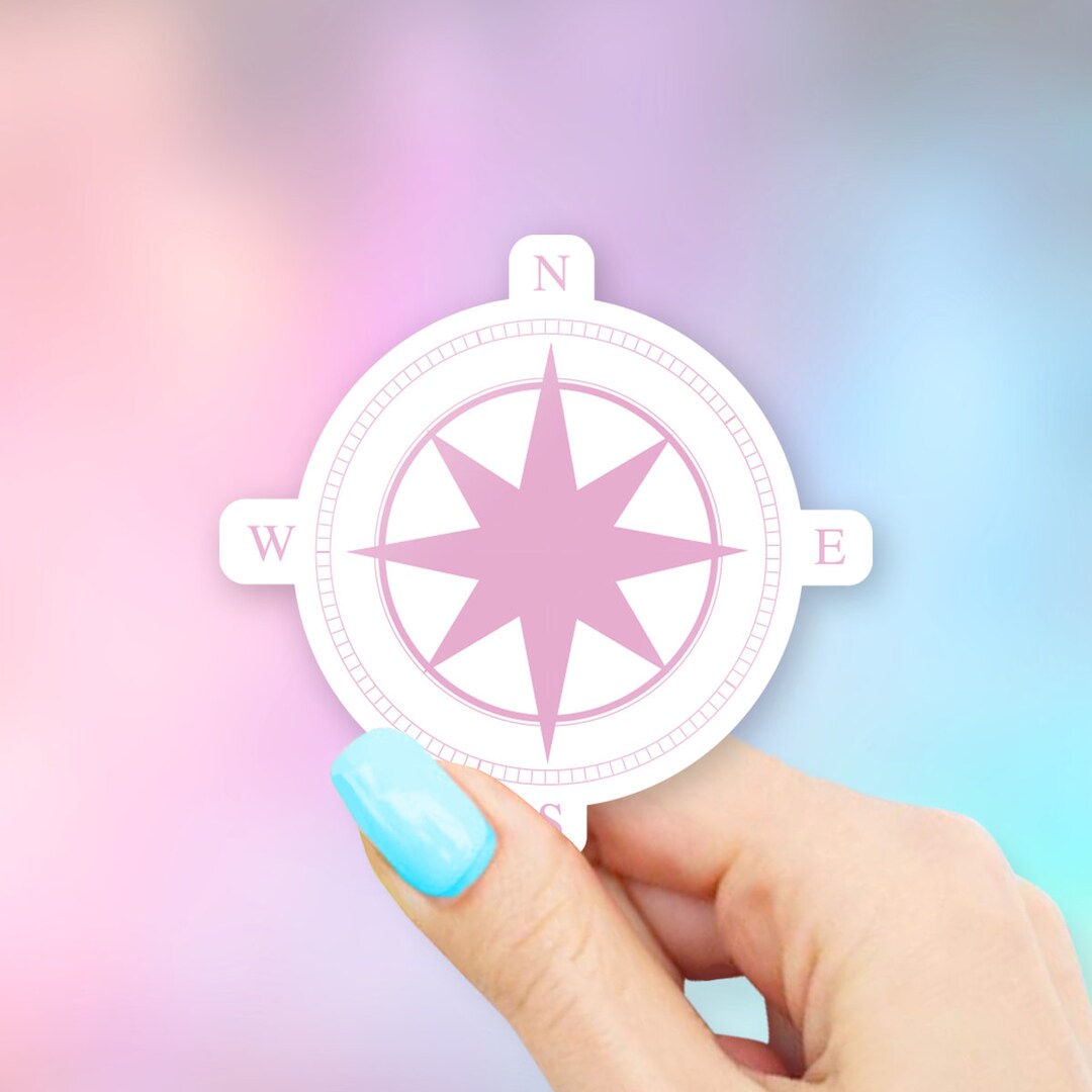 Sticker boussole rose Stickers camping Stickers MacBook autocollants ...