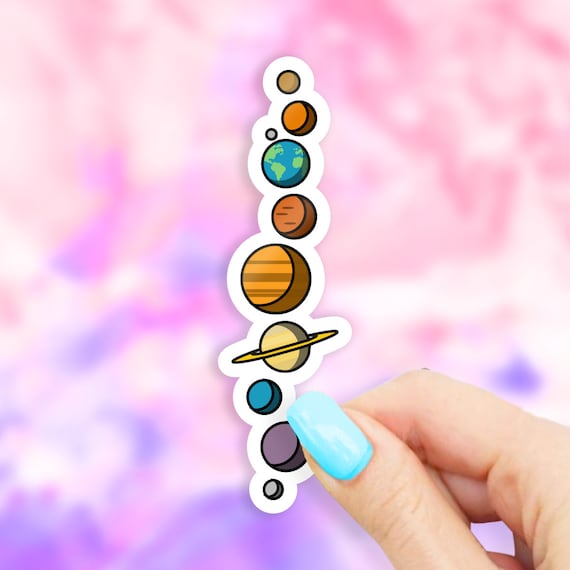 Planets Sticker Science Stickers Space Sticker Macbook - Etsy