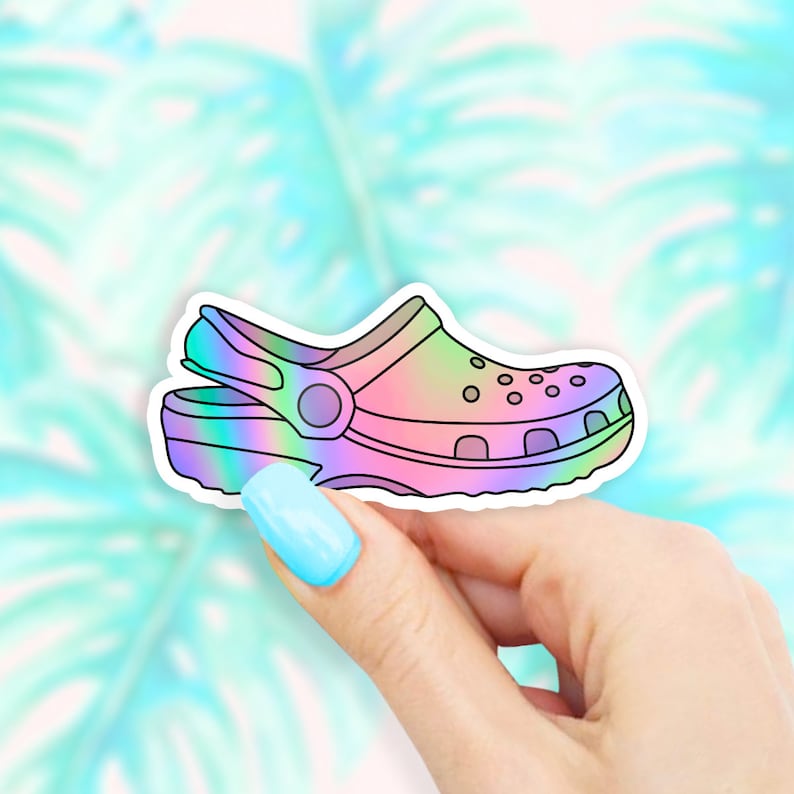 Rainbow Croc Vinyl Sticker – Laptop, Water Bottle Decal - Etsy
