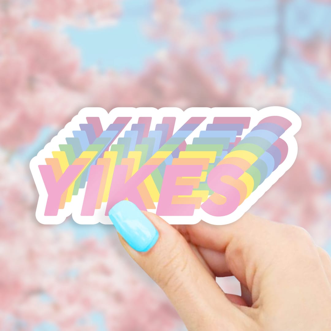 Yikes Sticker - MacBook Stickers | Laptop Stickers | Waterbottle ...