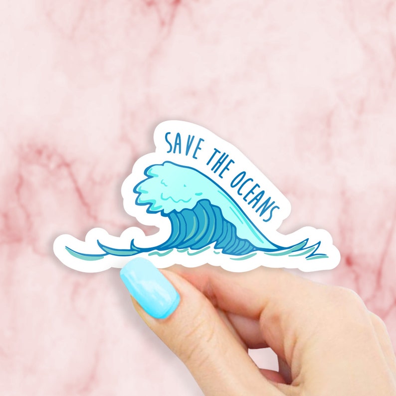 Save the Oceans Sticker - Beach Stickers | Ocean Stickers | MacBook ...