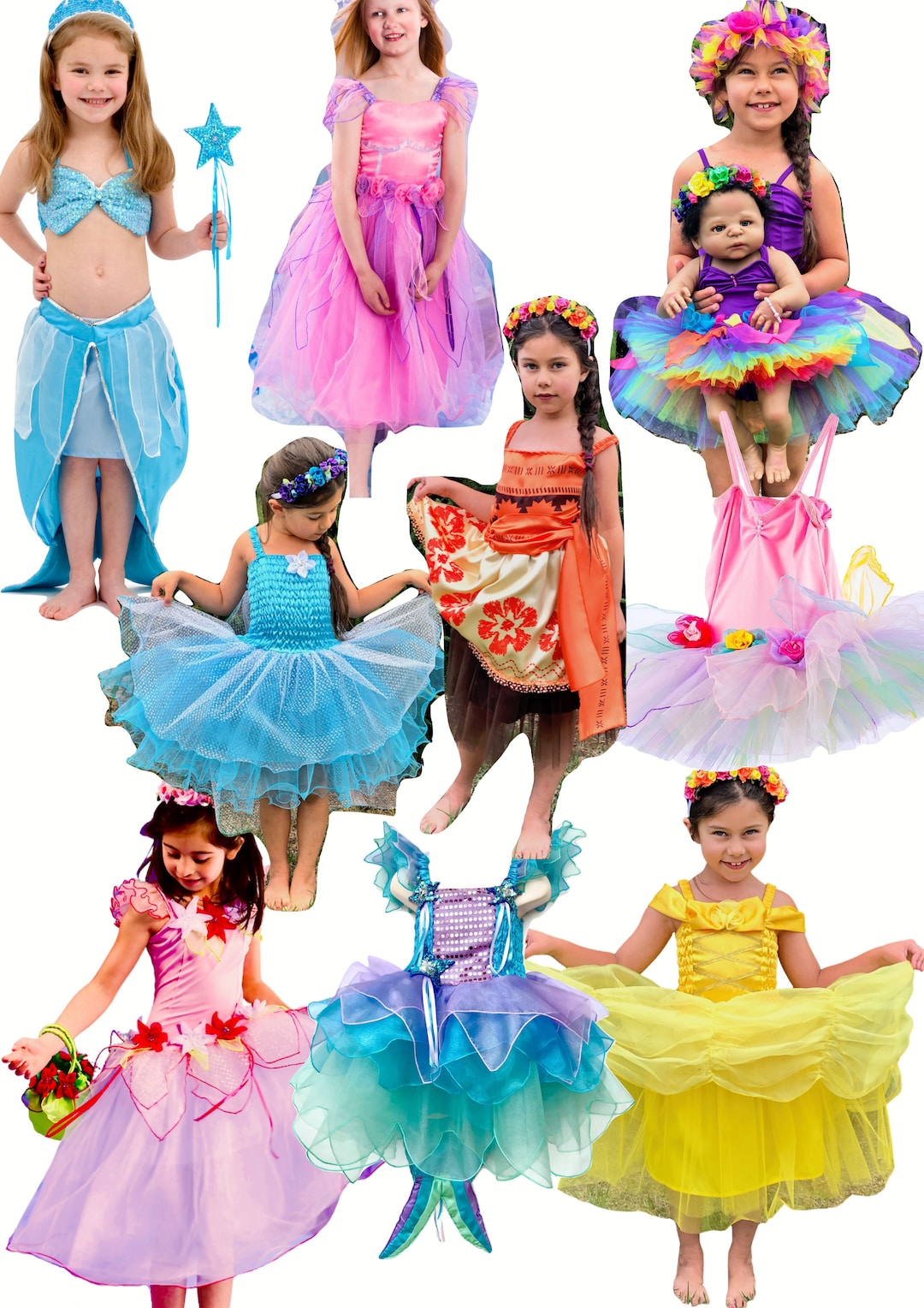 Day-care Nursery School Pre School Dress-up Box Costume Sets Girls 10 ...
