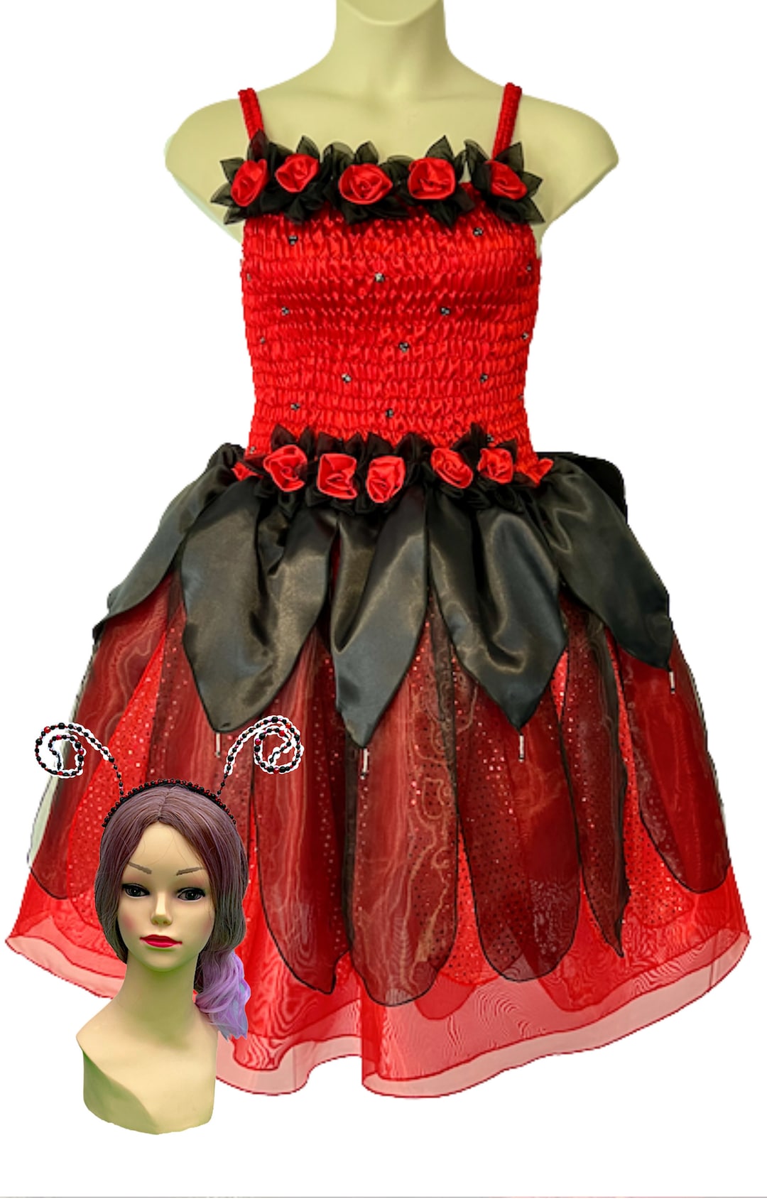 Lady Bug Costume Adult Women's Lady Bug Costume Lady Bug Dress Size 1 ...
