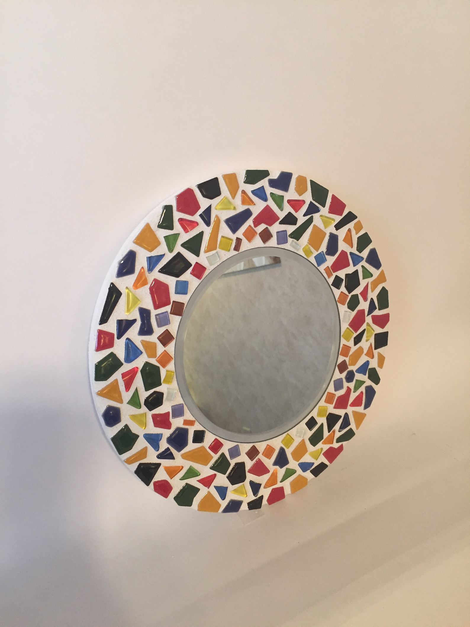 Multi Color Mosaic Wall Mirror 12 Inch Mosaic Wall Wall - Etsy