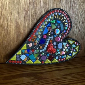 Happy Heart, Mosaic Wall Plaque, Mosaic Heart - Etsy