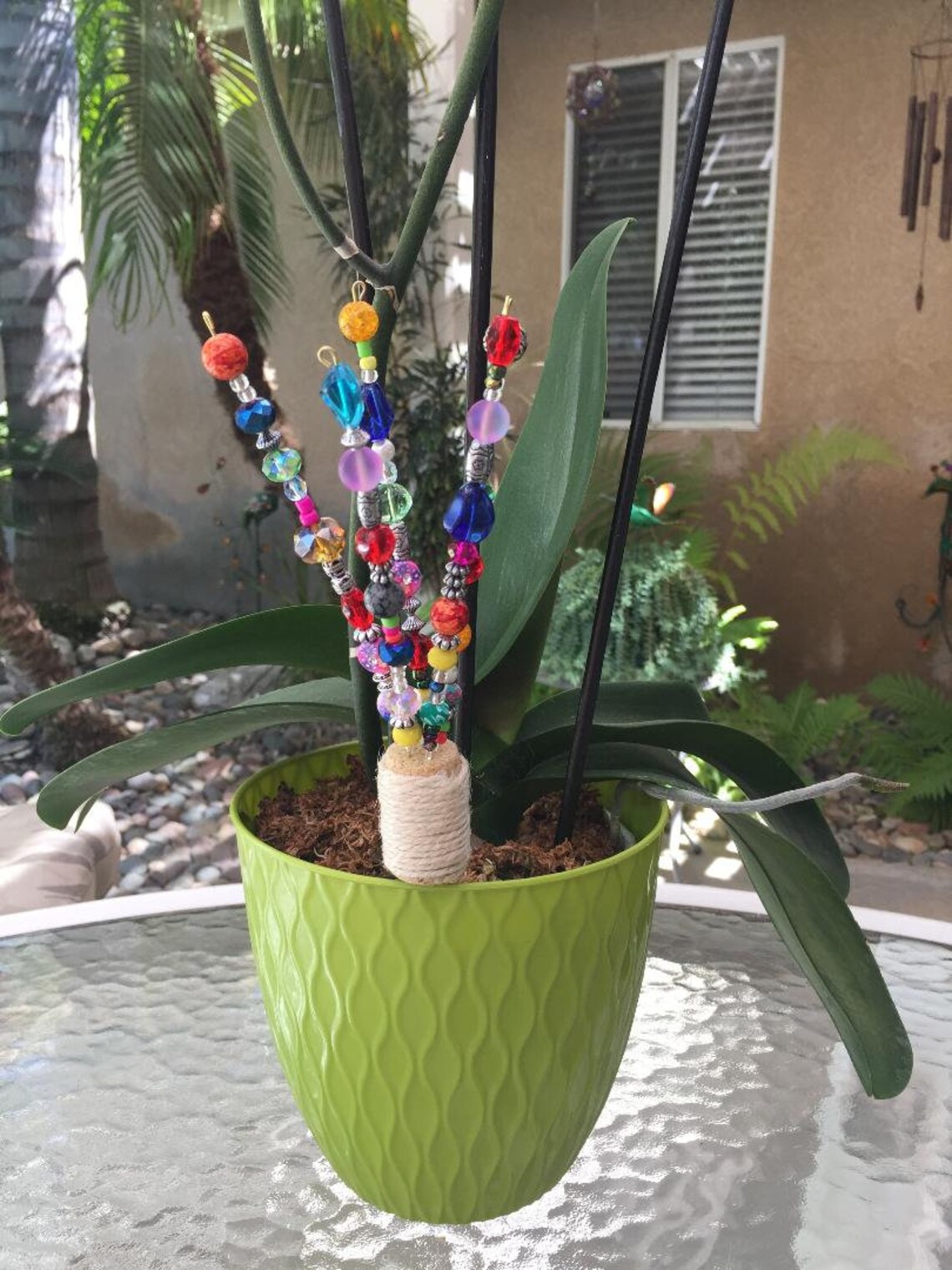 Garden Sparklers (12 Inches), Beaded Garden Art, Jeweled Stems, Garden ...