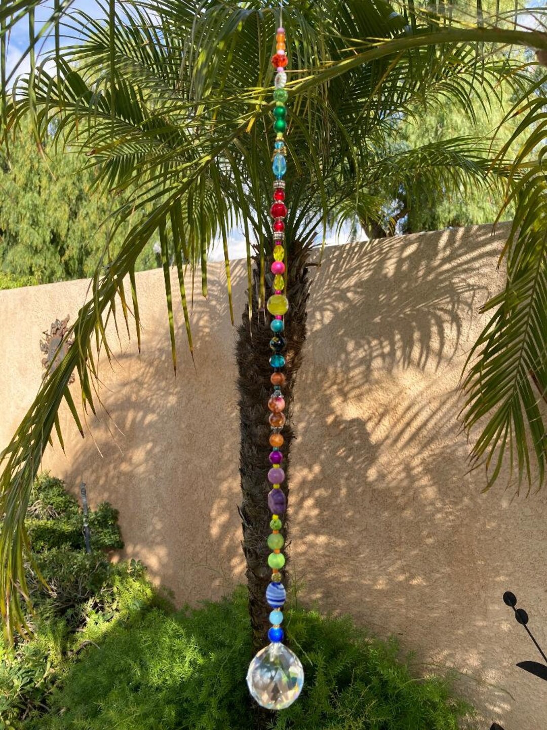 Garden Jewelry, Beaded Tree Hanging Prism Hanging, Window Prism Hanging ...